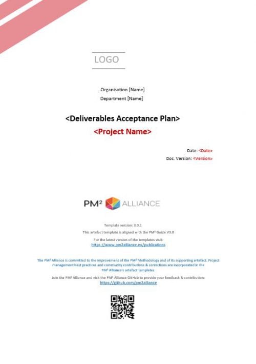 Deliverables Acceptance Plan - PM².EU